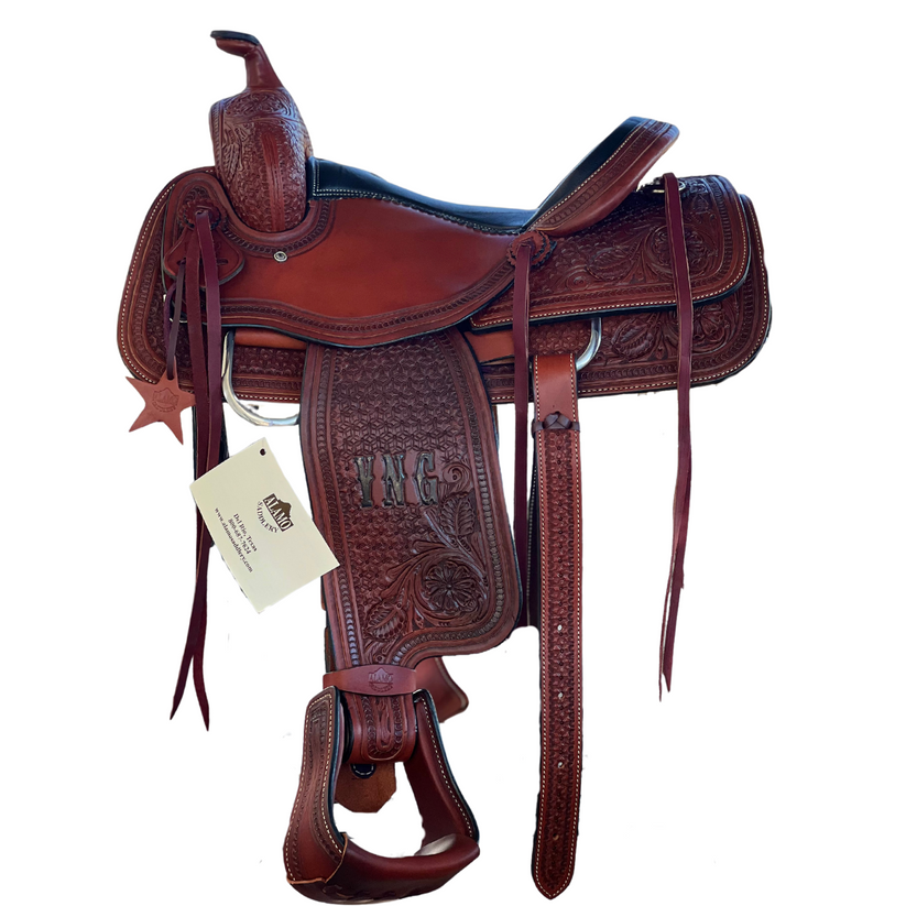7/8 Combo Tooled Trail Saddle – Alamo Saddlery